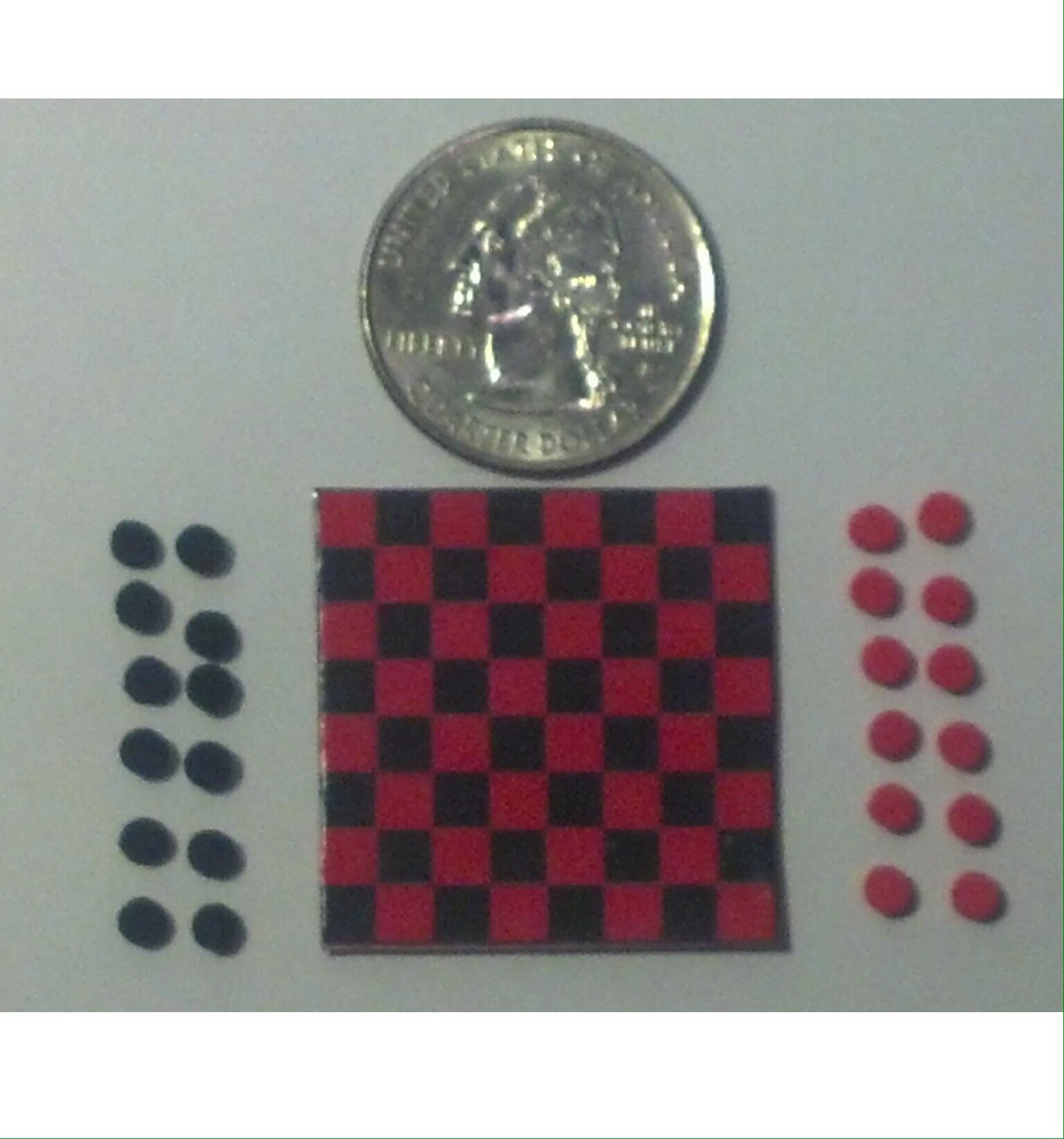 Dollhouse Miniature Checkers Board Game 1:12 One Inch Scale D107 Dollys ...