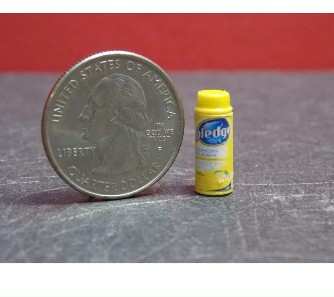 Dollhouse Miniature Furniture Polish Spray Can Cleaner 1:12 One Inch ...