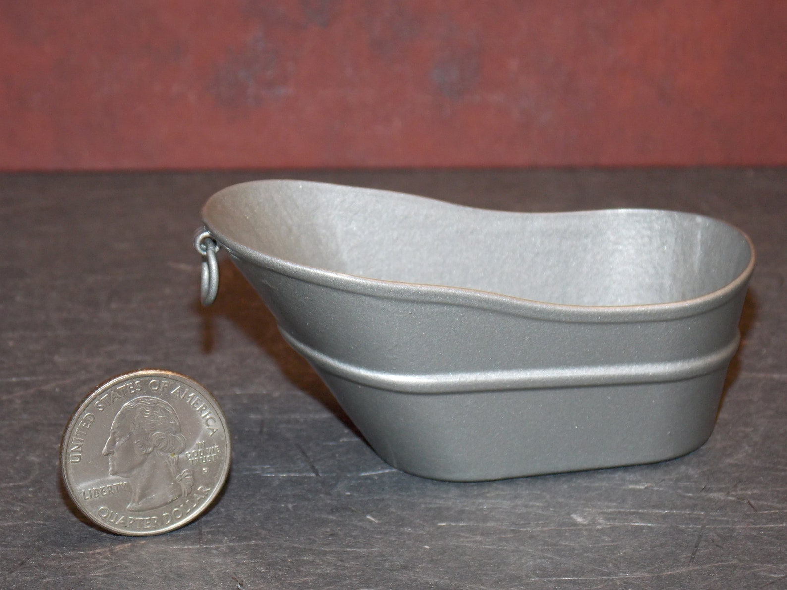 Dollhouse Miniature Metal Bath Tub Wash Tub 1:12 one inch | Etsy