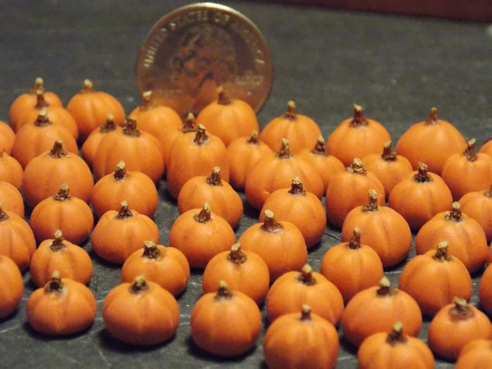 Dollhouse Miniature Fall Halloween Pumpkins Set of 10 1:24 One Half ...