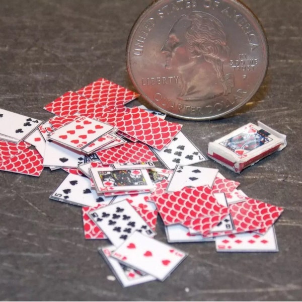 Miniature Playing Cards - Etsy