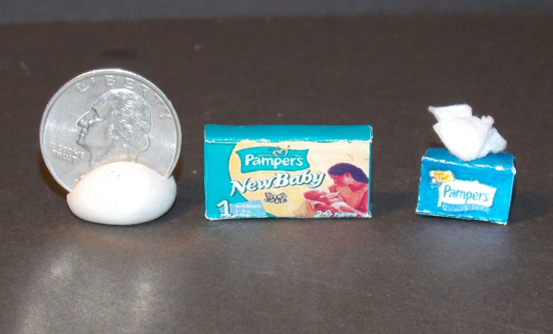 Dollhouse Miniature Baby Diaper Set 1:12 One Inch Scale B90 Dollys ...