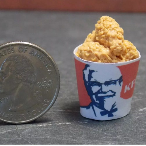 Dollhouse Miniature Take Out Food Fried Chicken Bucket 1:12 - Etsy