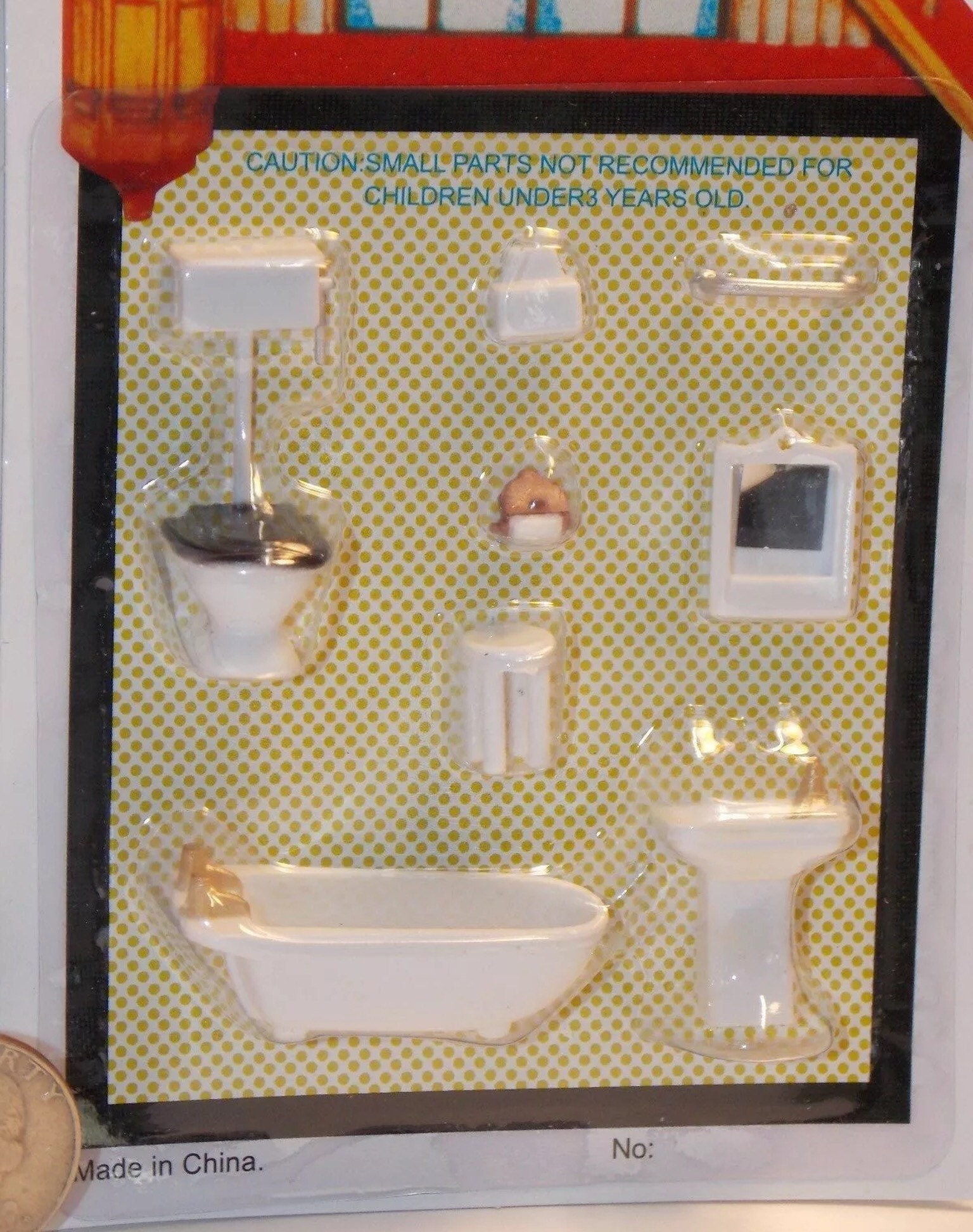 Dollhouse Miniature Bathroom Set 1:48 Quarter Inch Scale 1/4 - Etsy