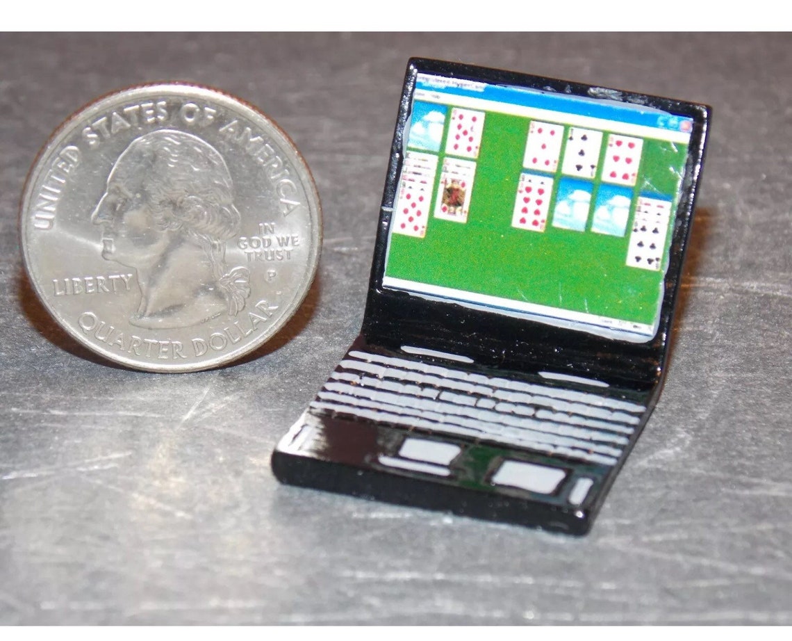 Dollhouse Miniature Laptop Computer 1:12 One Inch Scale K89 - Etsy