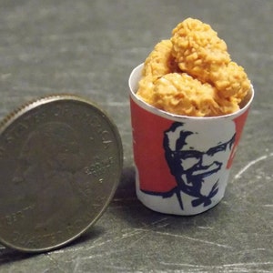 Dollhouse Miniature Take Out Food Fried Chicken Bucket 1:12 One Inch ...