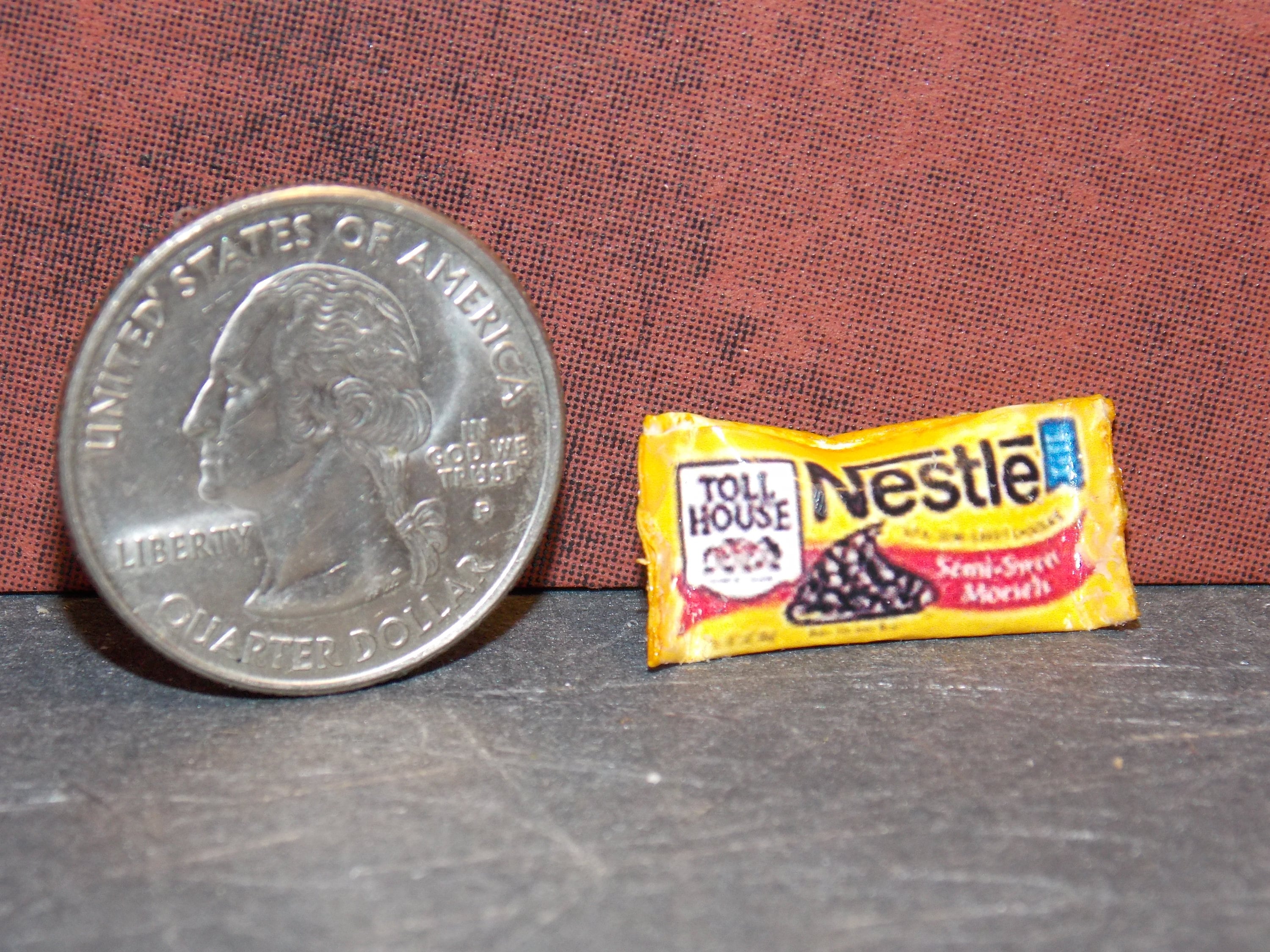 Dollhouse Miniature Food Chocolate Chips Bag 1:12 One Inch Scale B56 ...