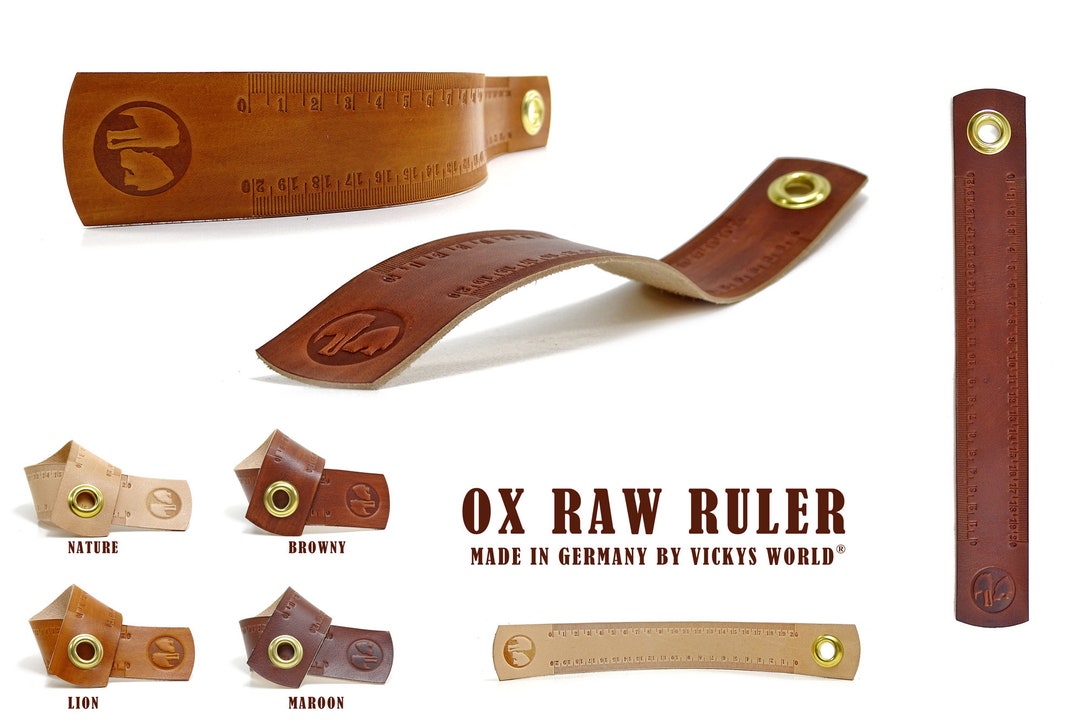 Ruler Tape Measure in Leather 20 Centimeters OX RAW RULER Nature - Etsy