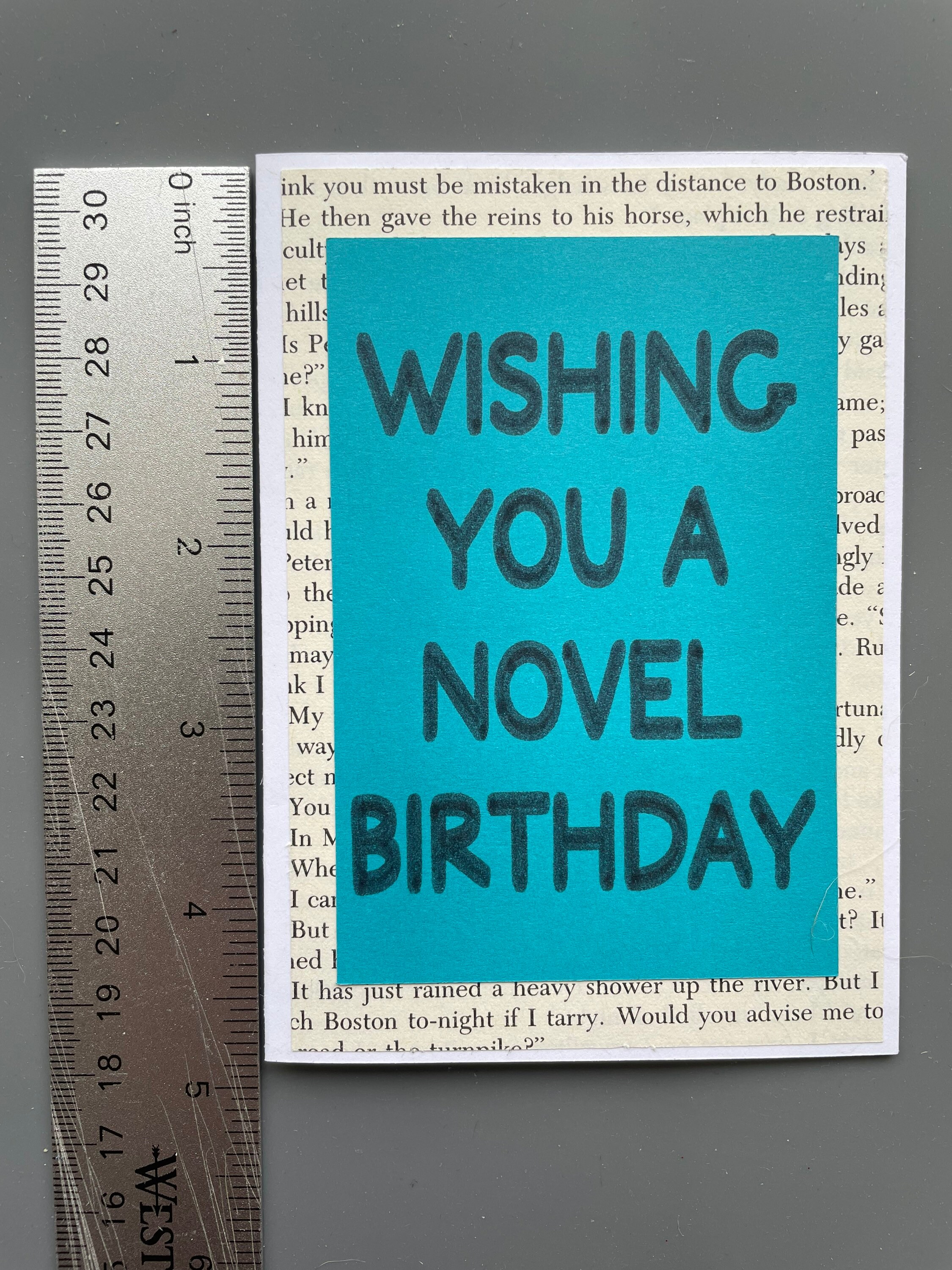 Book Birthday Card - Wishing You a Novel Birthday, Gift for Reader ...