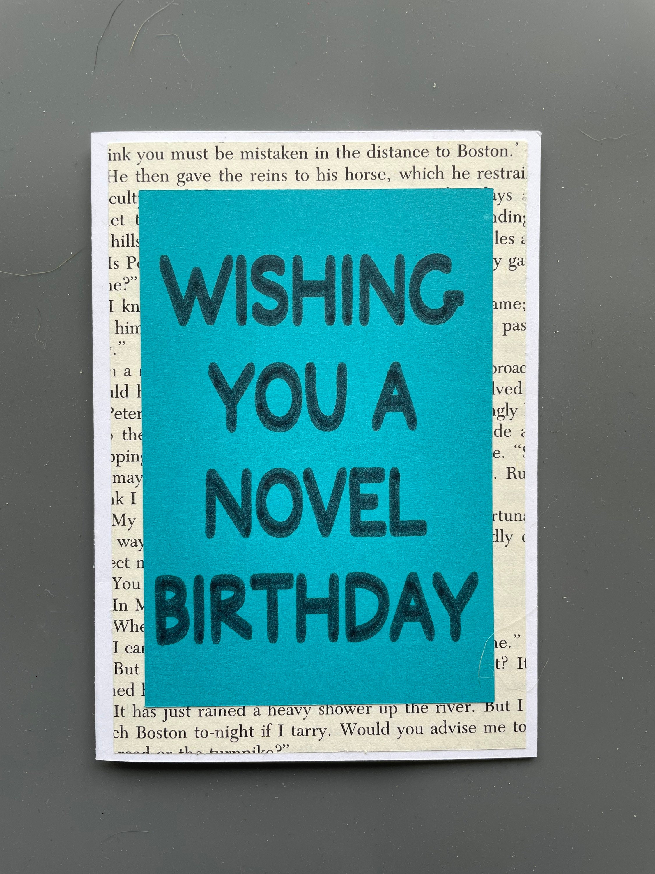 Book Birthday Card - Wishing You a Novel Birthday, Gift for Reader ...