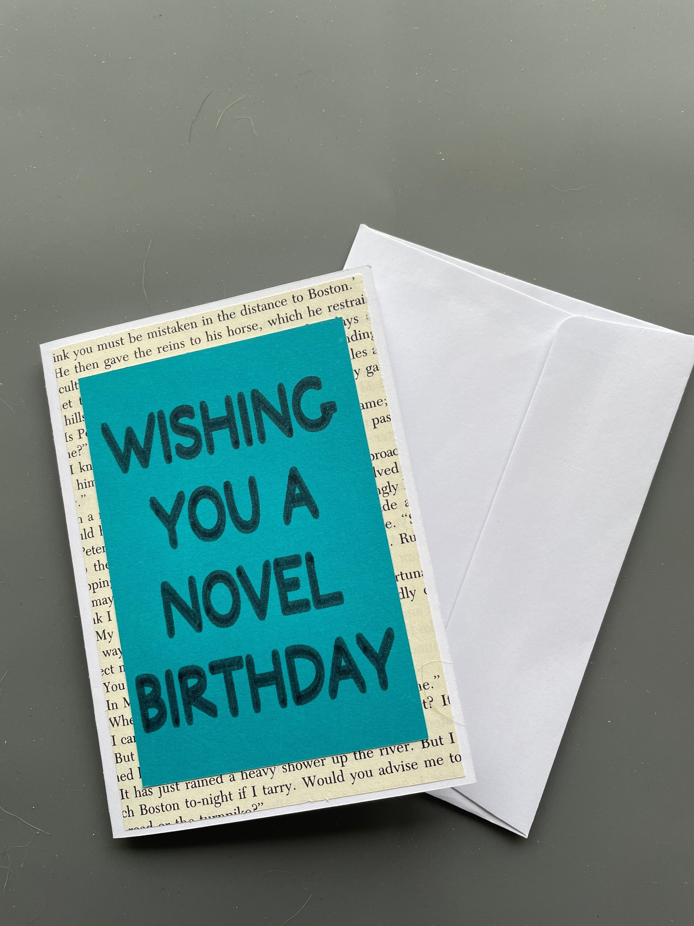 Book Birthday Card - Wishing You a Novel Birthday, Gift for Reader ...