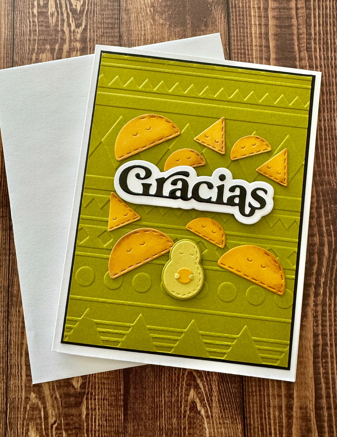Gracias Card, Thank You Card, Tacos, Avocado Card, Mexico Inspired ...