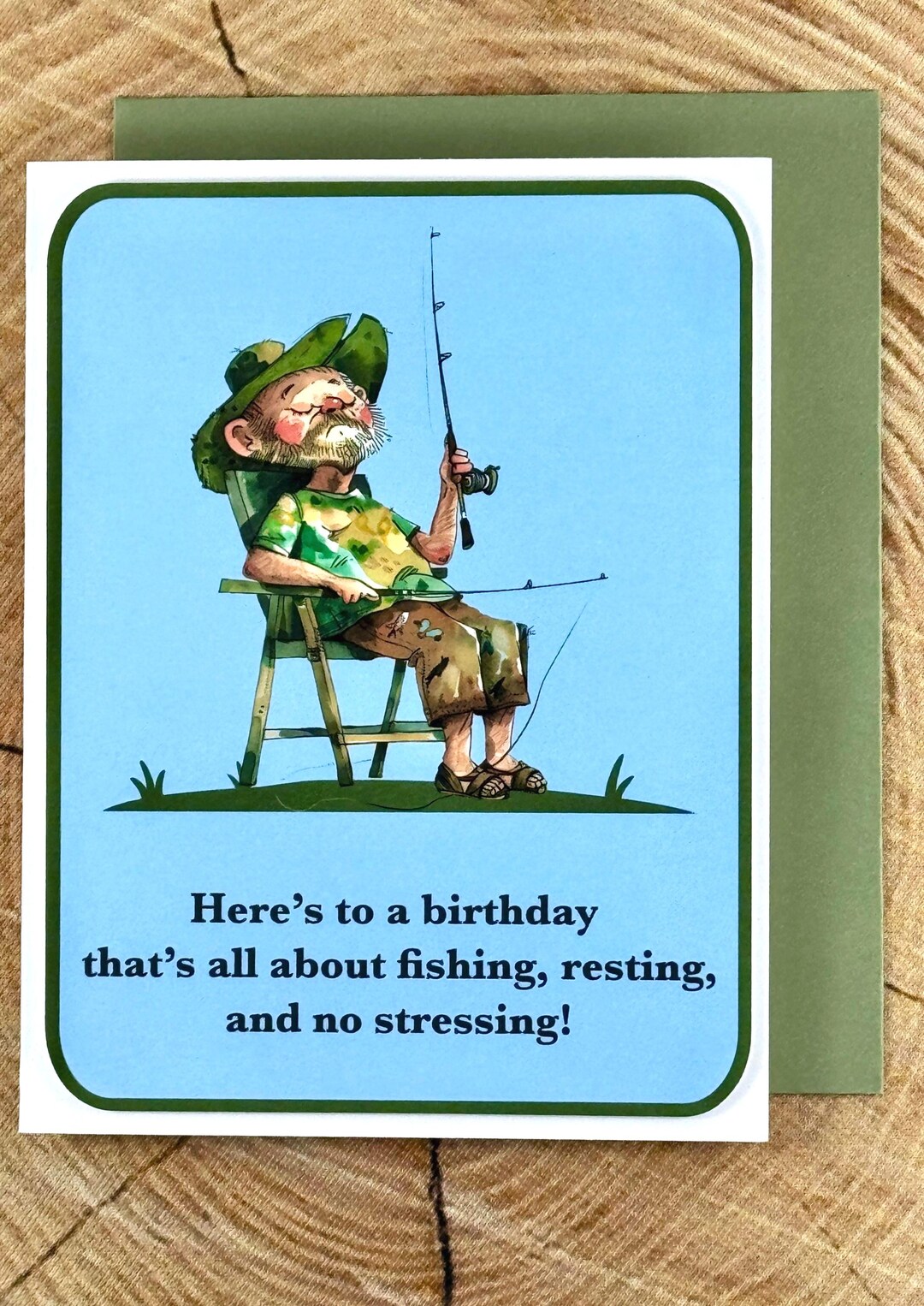 Funny Fishing Birthday Card – Relax, Fish, and Enjoy! - Etsy