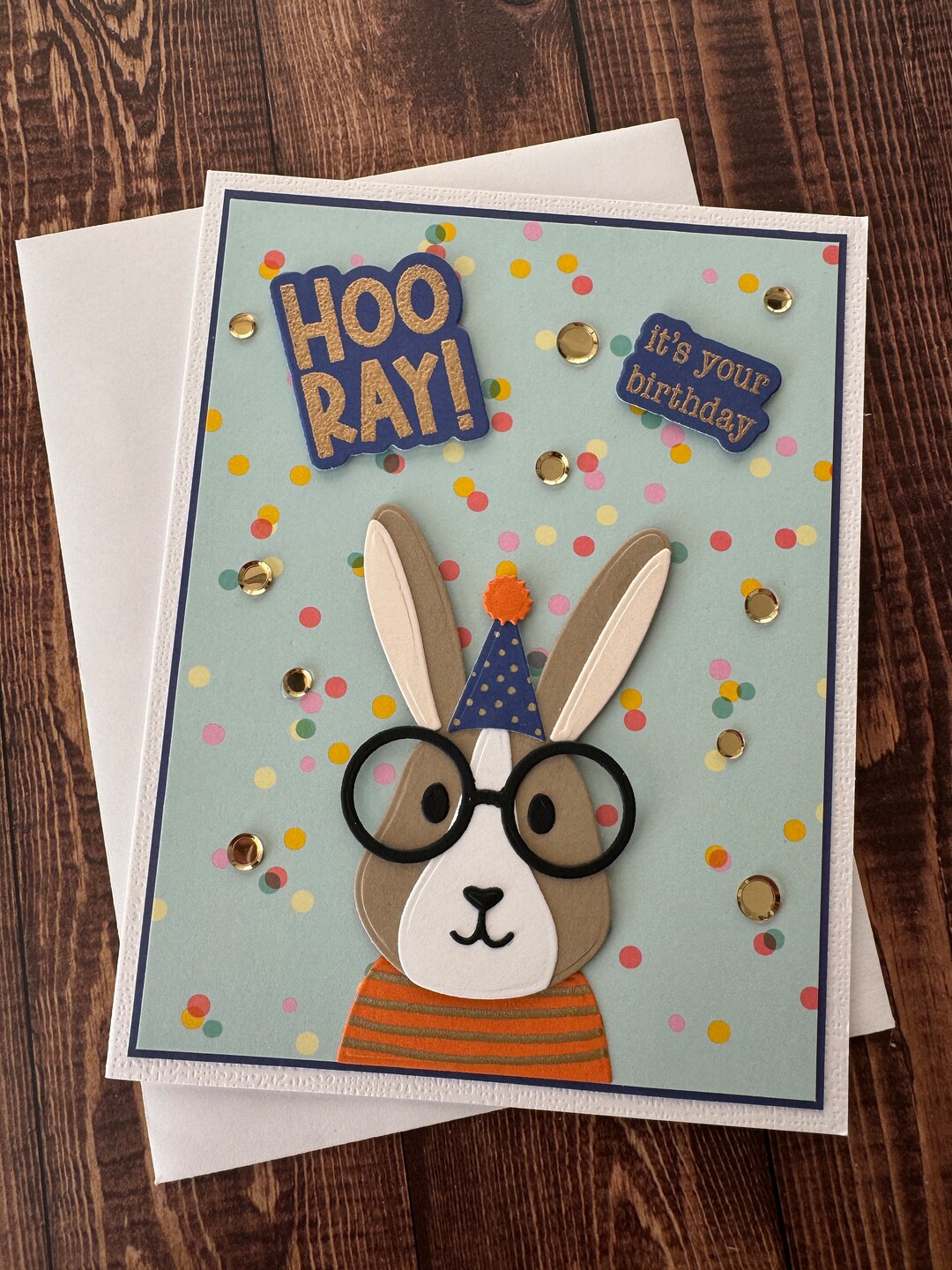 Handmade Bunny Birthday Card, Child's Birthday Card, Birthday Card for ...