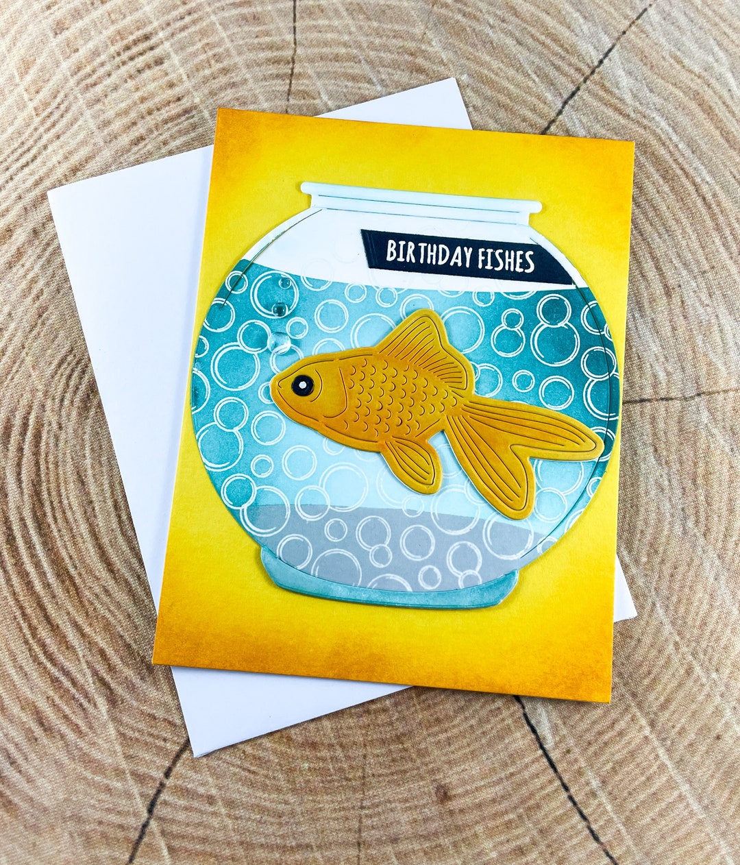 Handmade Goldfish Birthday Card: Fish Lover Card - Etsy