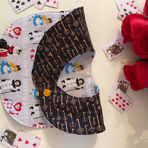 Reversible Boutique Baby Bib Alice in Wonderland bib baby | Etsy