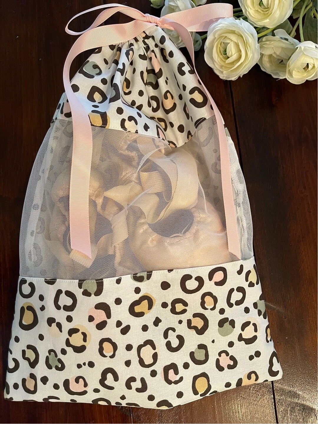 Pointe or Tap Shoe Bag Upscale Dance Shoe Bag Mesh Dance - Etsy