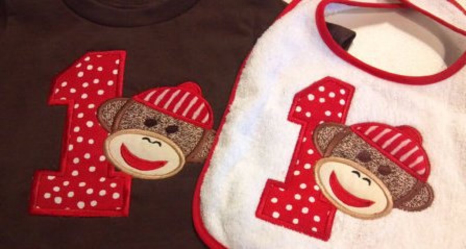 Sock Monkey Birthday T-shirt and Matching Bib | Etsy