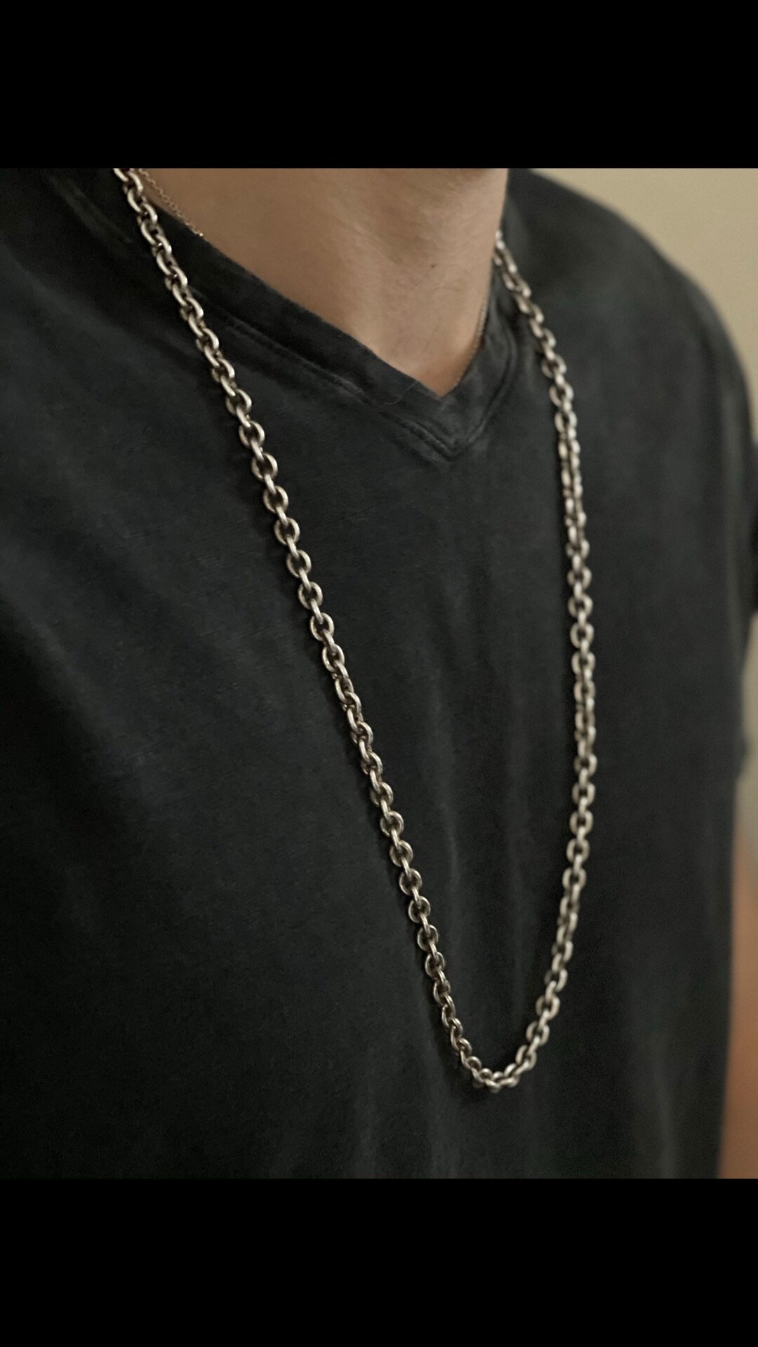 6.45mm Handmade Pure Silver Chain Necklace - Etsy