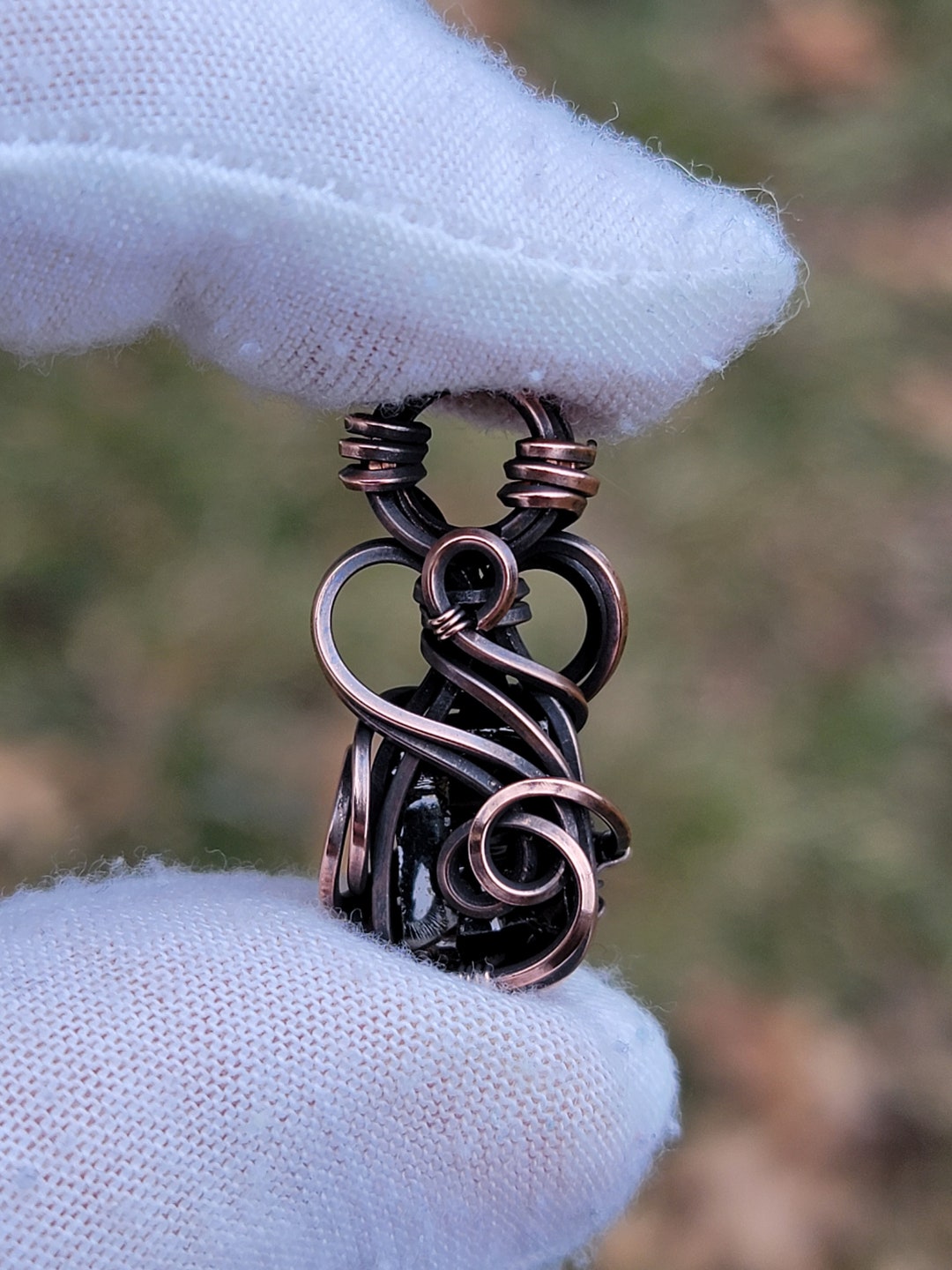 Elite Shungite 'tyet' Wire Wrap MINI Pendant Oxidized Copper - Etsy