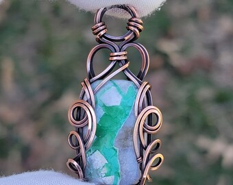 Variscite Necklace 'tyet' Wire Wrap Pendant Jewelry - Etsy