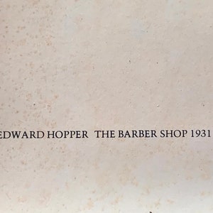 Edward Hopper "the Barbershop" Original Neuberger Museum Exhibition ...