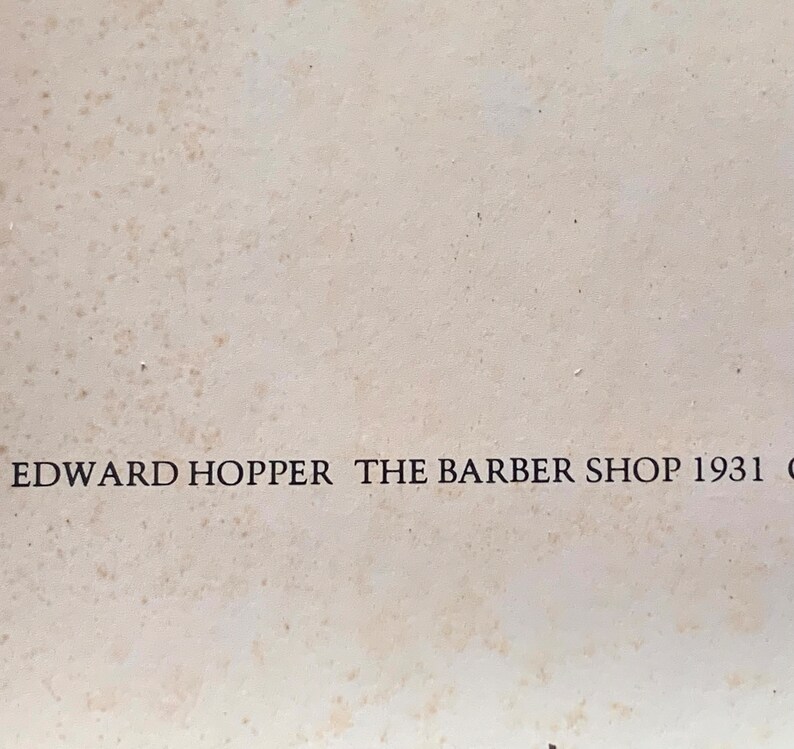 Edward Hopper "the Barbershop" Original Neuberger Museum Exhibition ...