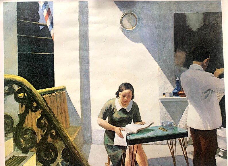 Edward Hopper "the Barbershop" Original Neuberger Museum Exhibition ...