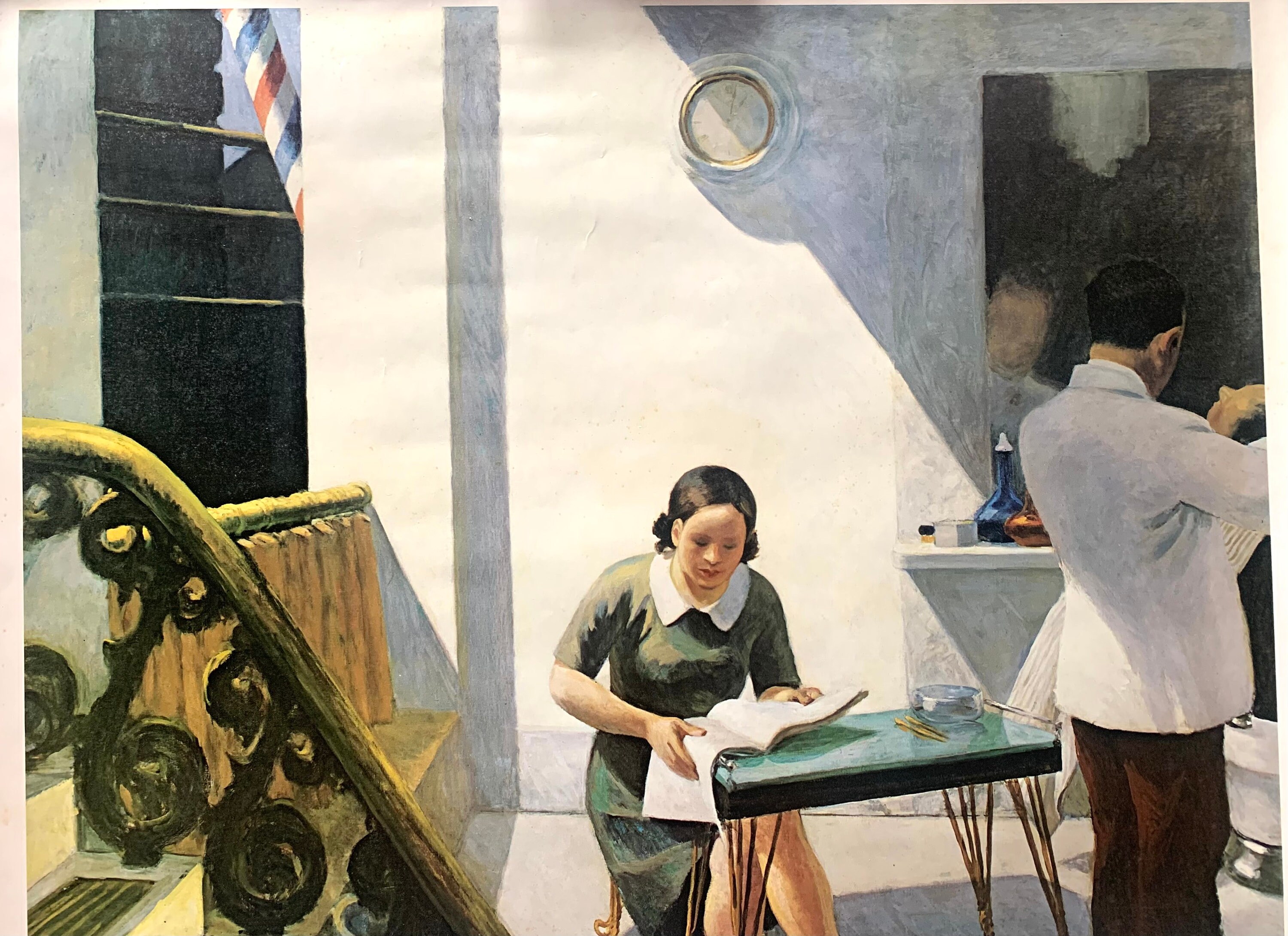 Edward Hopper "the Barbershop" Original Neuberger Museum Exhibition ...