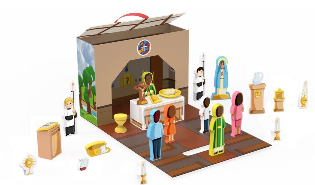 Church Playset / Mass Kit / Brother Francis / Unbreakable Wooden Toy ...