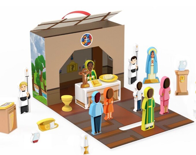Church Playset / Mass Kit / Brother Francis / Unbreakable Wooden Toy ...