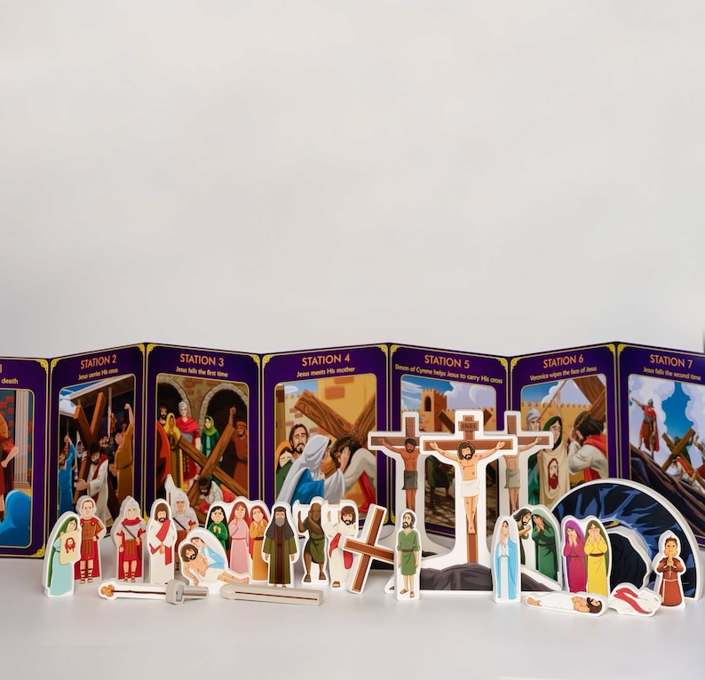 Stations of the Cross Pray and Play Set by Saintly Heart and - Etsy