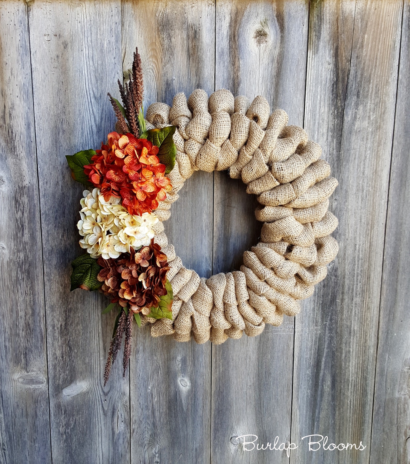 Burlap Fall Wreath Autumn Wreath Floral Wreath Burlap | Etsy