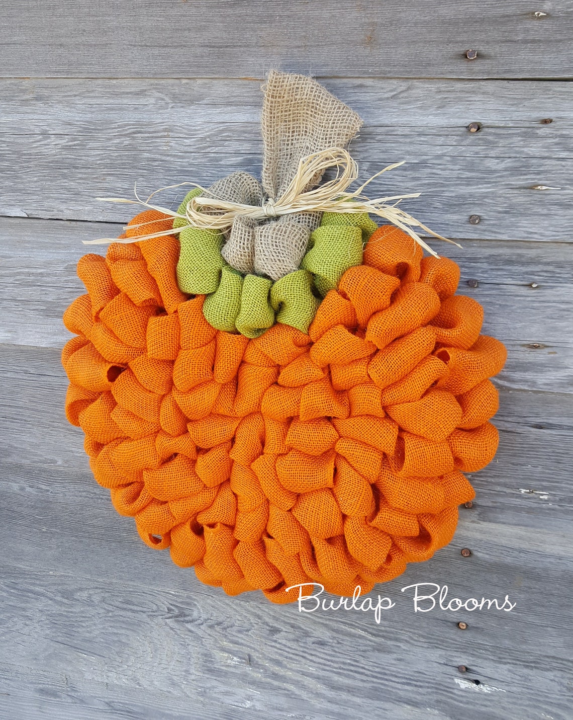 Orange Pumpkin Wreath, Fall Wreath, Orange Burlap Wreath, Autumn Wreath ...