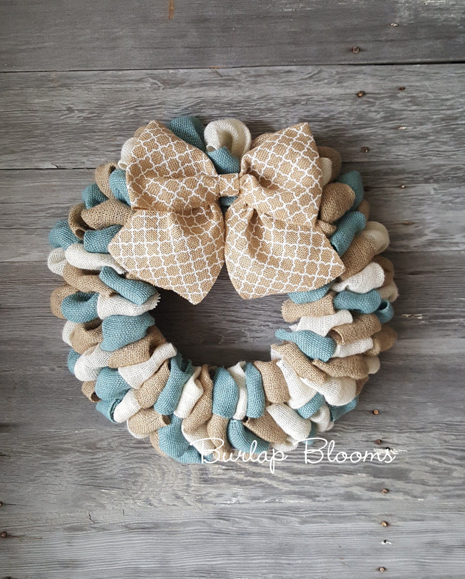 Spring Burlap Wreath Summer Wreath Year Round Wreath Beach - Etsy