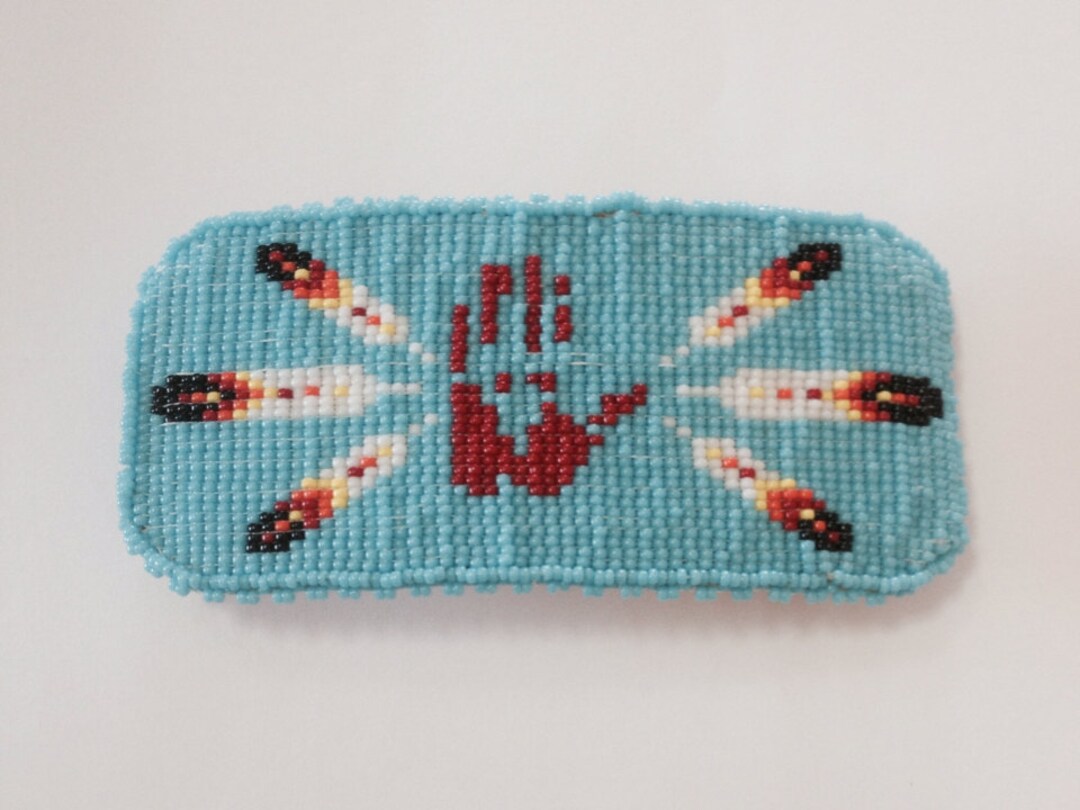 Beaded Red Hand Barrette - Etsy