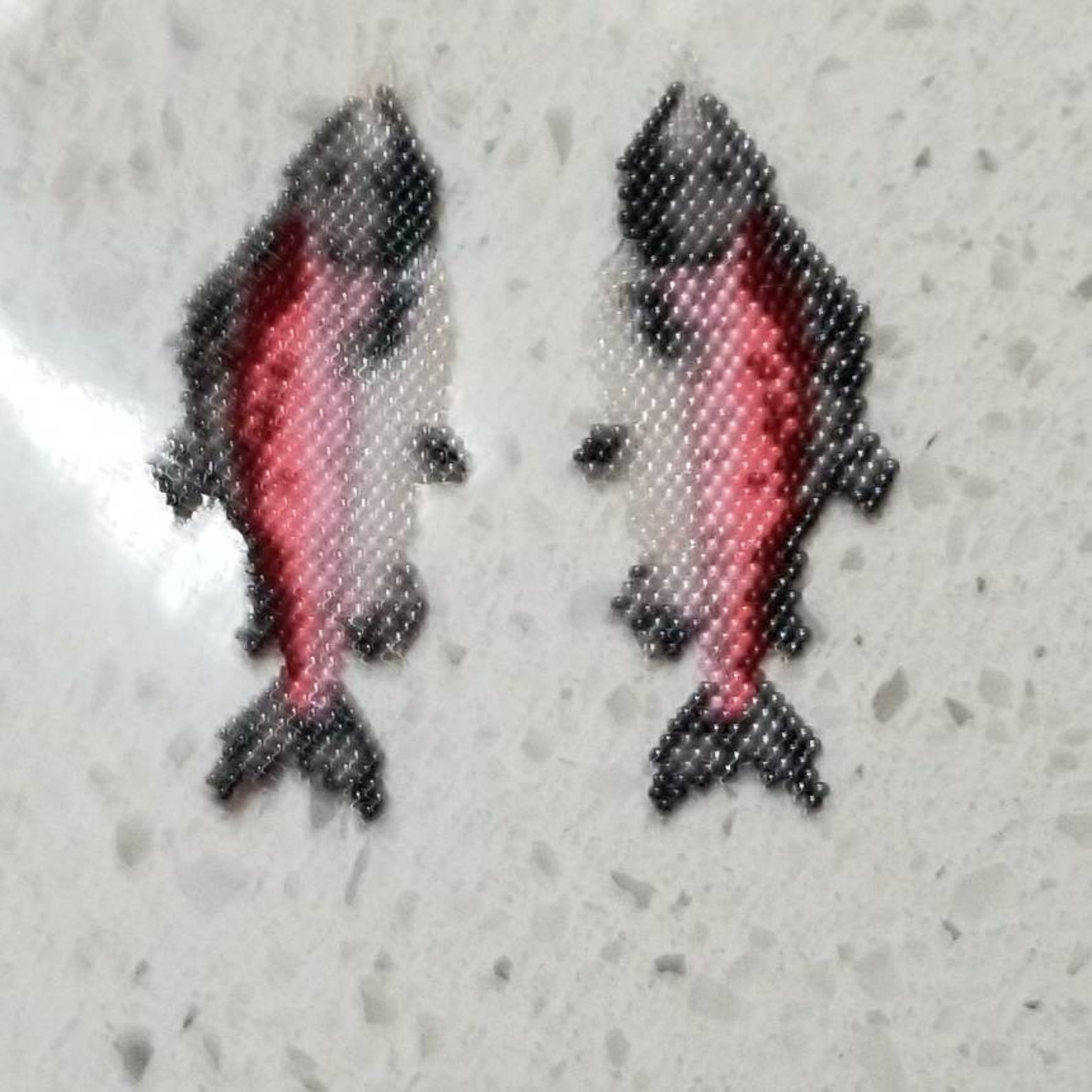 Salmon Earrings - Etsy
