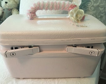 Pink Vintage Train Case - Etsy