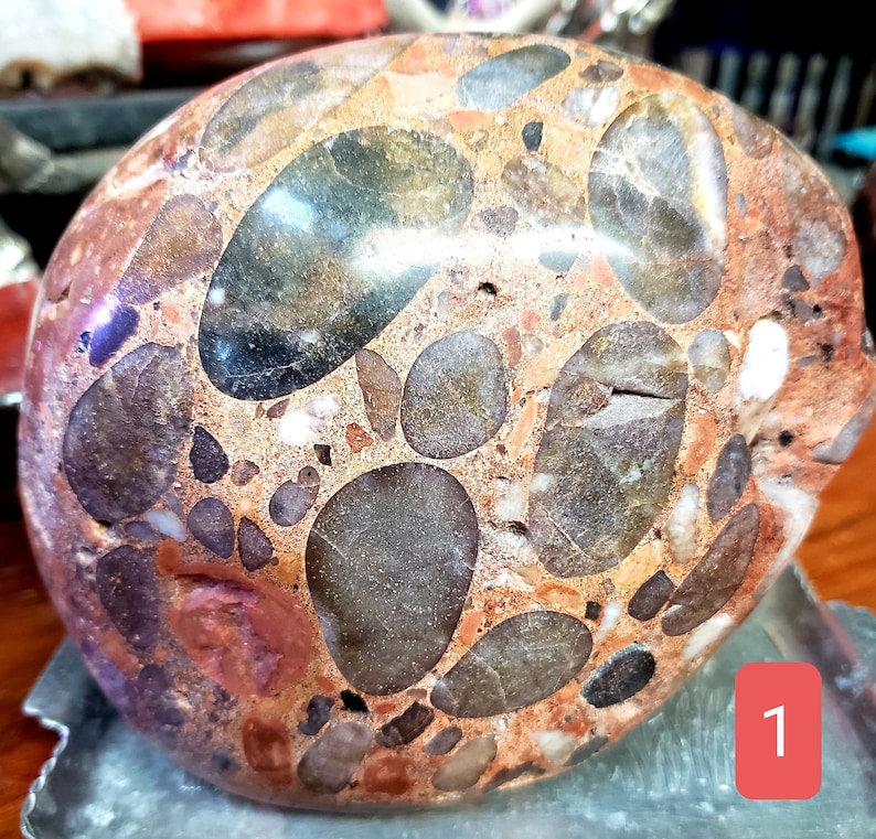 Hand-polished Conglomerate Stone - Etsy