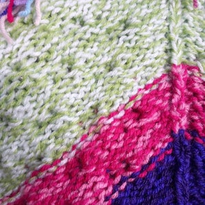 Retro Style Poncho Textured Slip Stitch Pattern in a Rainbow of Colours ...