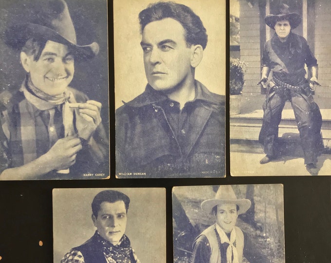 5 Vintage 1920's Western Stars Arcade Trading Picture Cards - Etsy