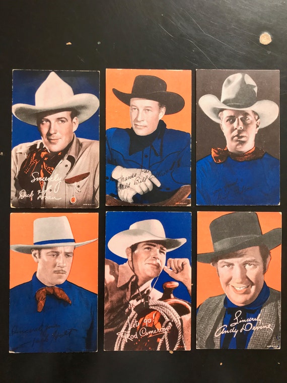 6 Vintage 1920's Colorized Western Trading Arcade Cards - Etsy