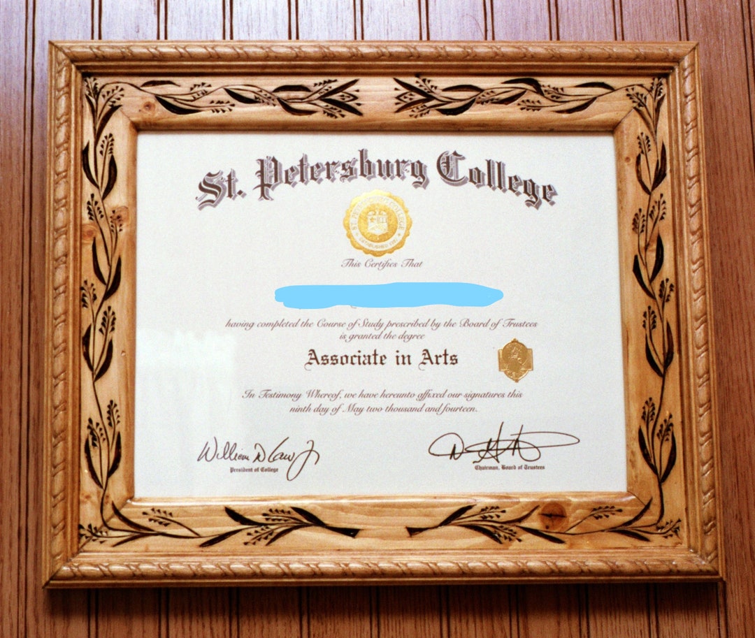 Handmade, Hand Carved Diploma Frame - Etsy