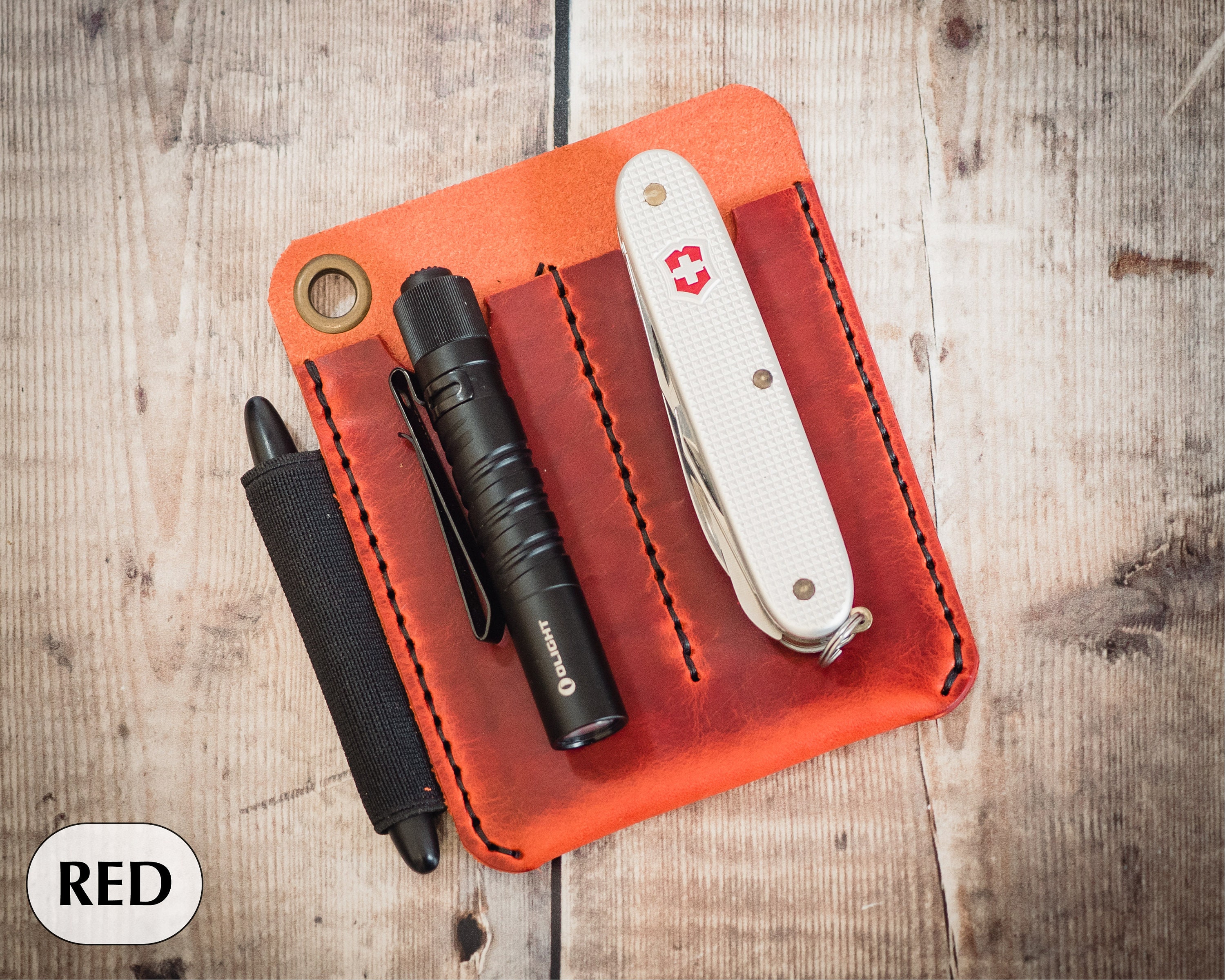 Leather EDC Pocket Slip EDC Pouch Pocket Organizer Everyday | Etsy UK