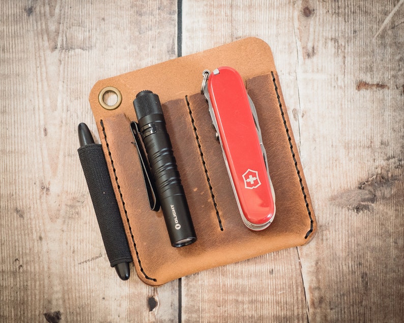 Leather EDC Pocket Slip EDC Pouch Pocket Organizer Everyday - Etsy UK