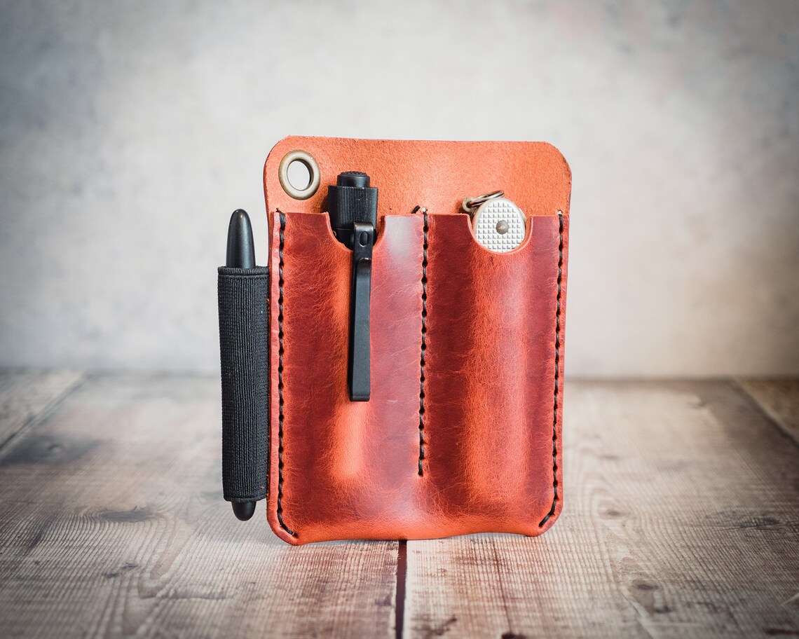 Leather EDC Pocket Slip EDC Pouch Pocket Organizer Everyday - Etsy UK