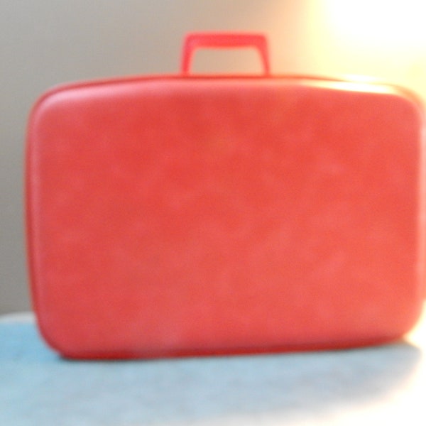 Vintage Red Suitcase - Etsy