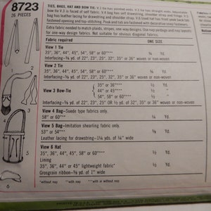 Simplicity 8723 Newsboy Cap, Tie, Drawstring Bag Pattern for Women - Etsy