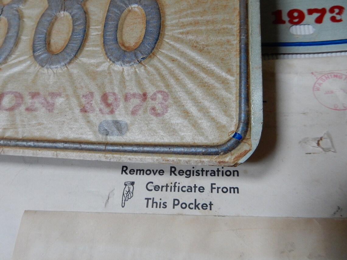 1973 Inauguration License Plate Set and Envelope - Etsy