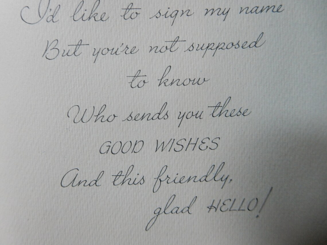 Vintage Gibson Secret Pal Greeting Card - Etsy